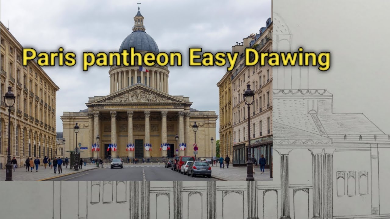 Paris pantheon easy drawing step by step ||2022|| - YouTube