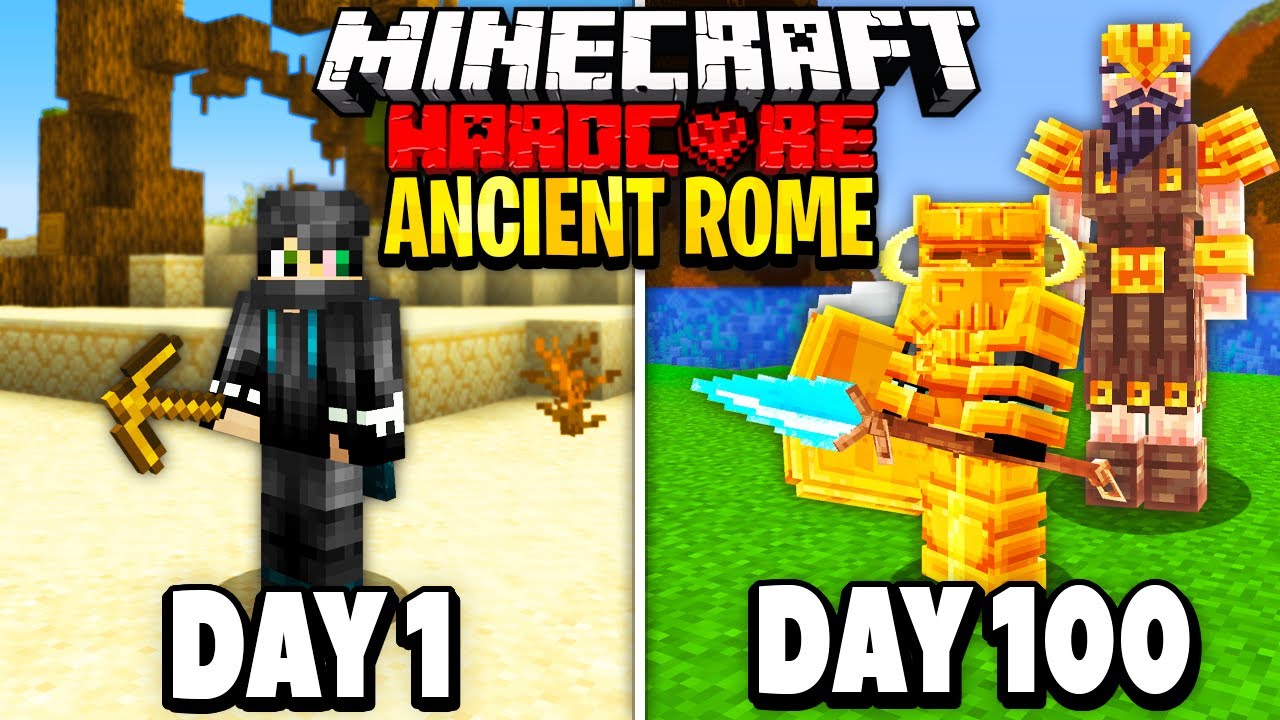 I Survived 100 Days in Ancient Rome on Minecraft.. Here's What Happened ...