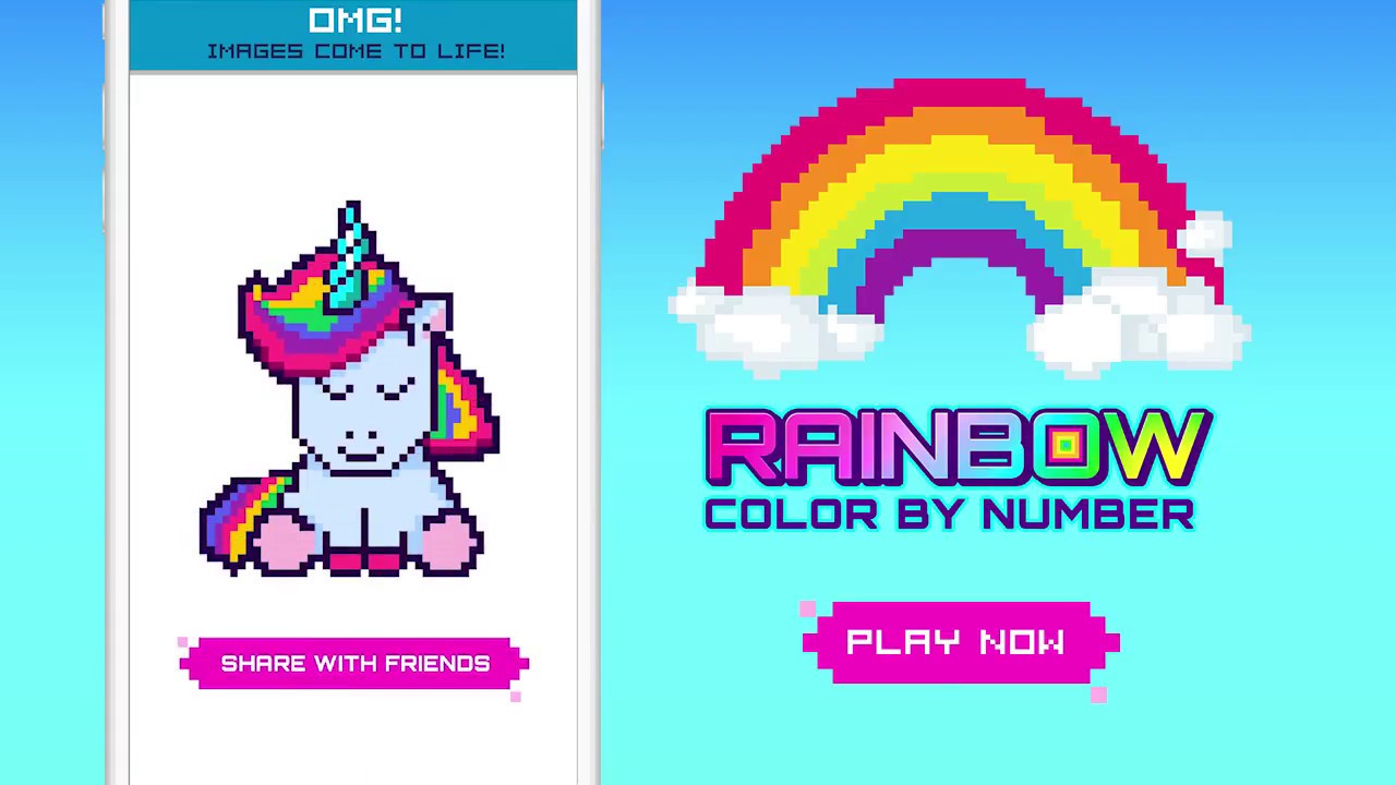RAINBOW Color by Number | Game Trailer | TabTale - YouTube