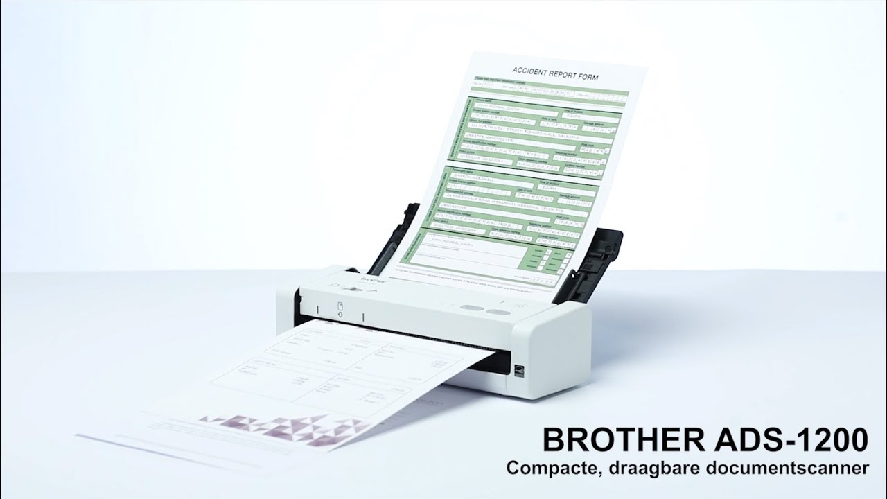 Brother ADS-1200 - Compacte documentscanner - YouTube