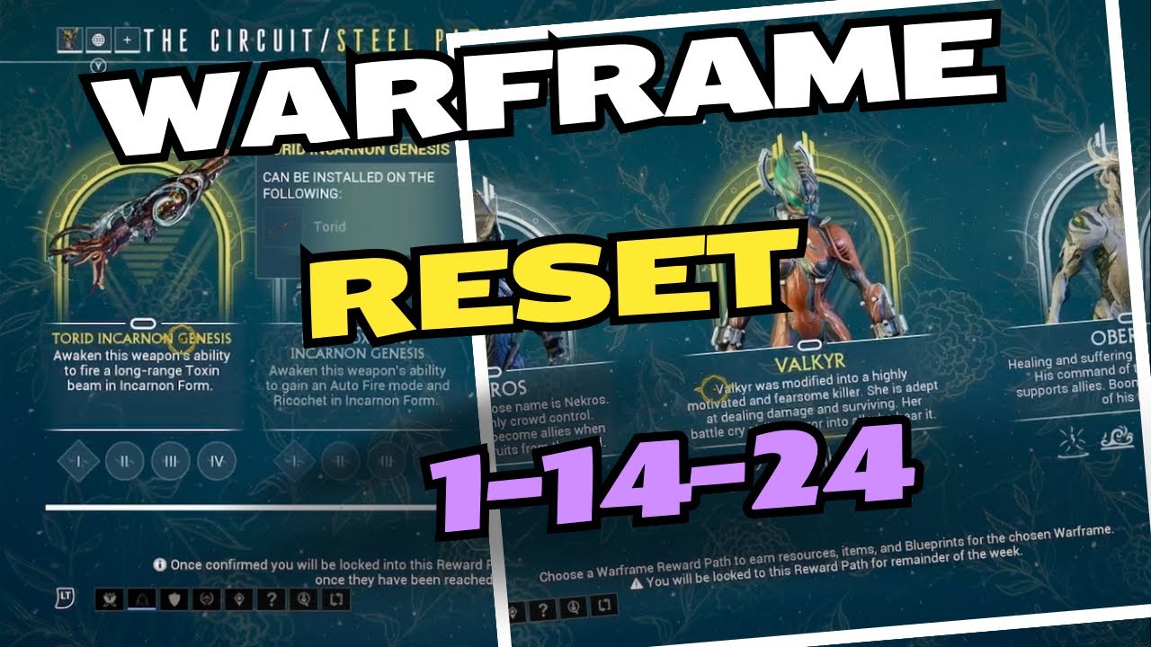 Warframe weekly reset - YouTube