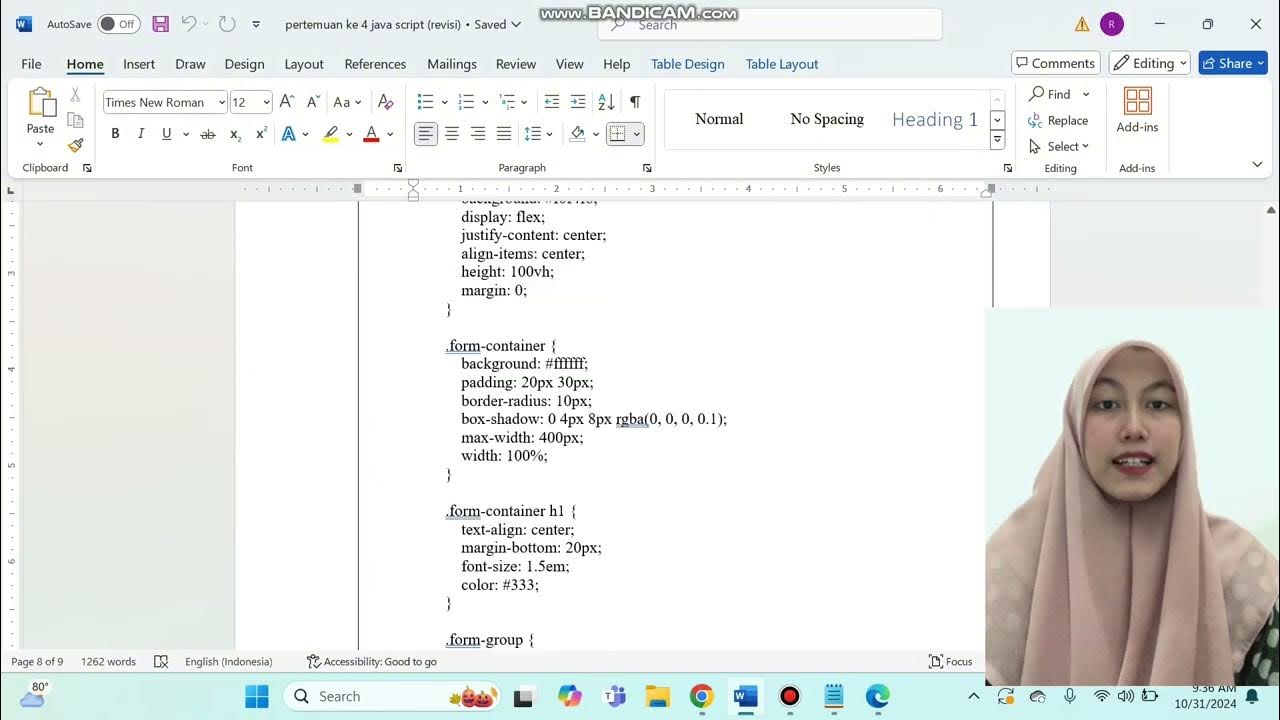 PEMOGRAMAN WEB ( Falidasi Formulir Menggunakan Java Script & CSS ) - YouTube