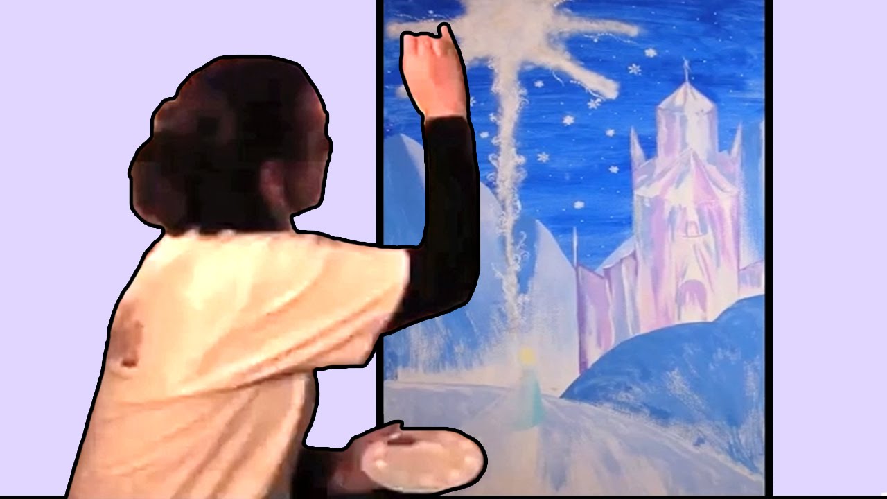 How to paint a mural from Disney's "Frozen" (Time-lapse):Vlog Talk ...