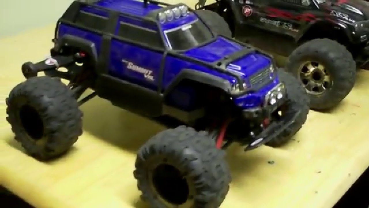 Traxxas Mini summit, mini erevo, hpi mini savage flux xs - YouTube