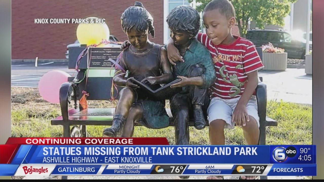 Statues missing from Tank Strickland Park in Knox County - YouTube