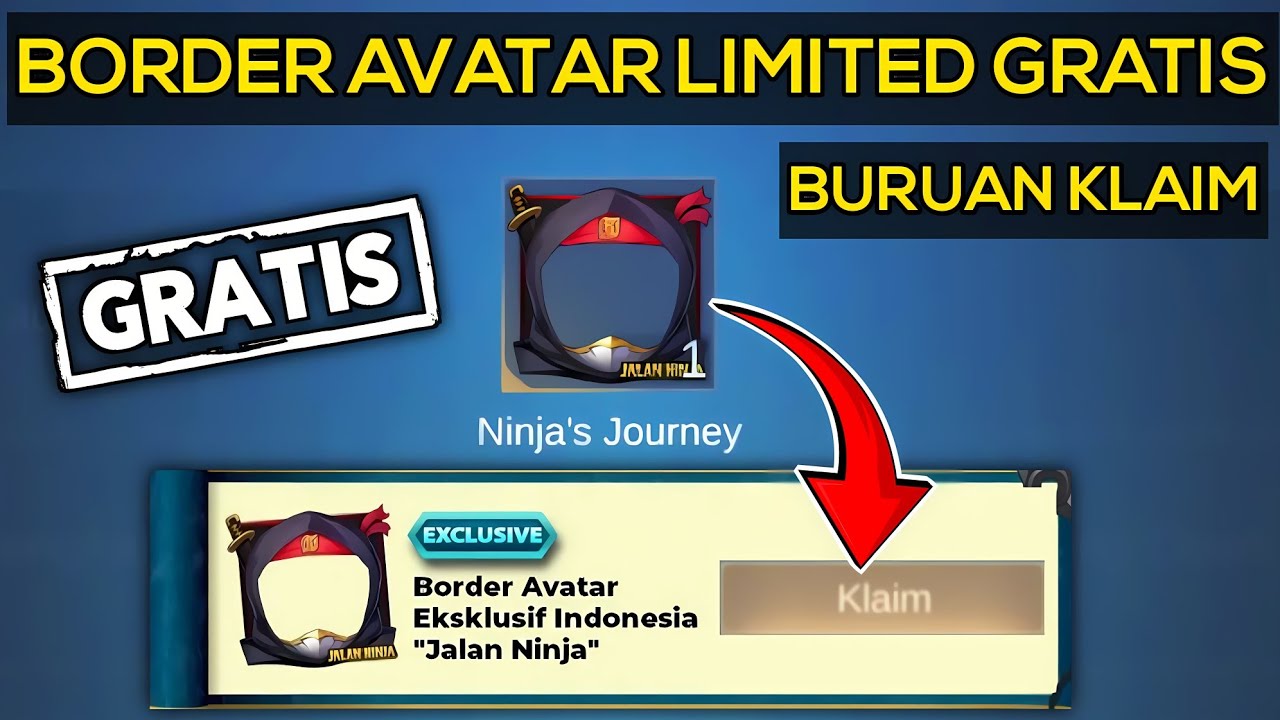 EVENT KODE REDEEM BORDER AVATAR NINJA'S JOURNEY EXCLUSIVE | CARA ...