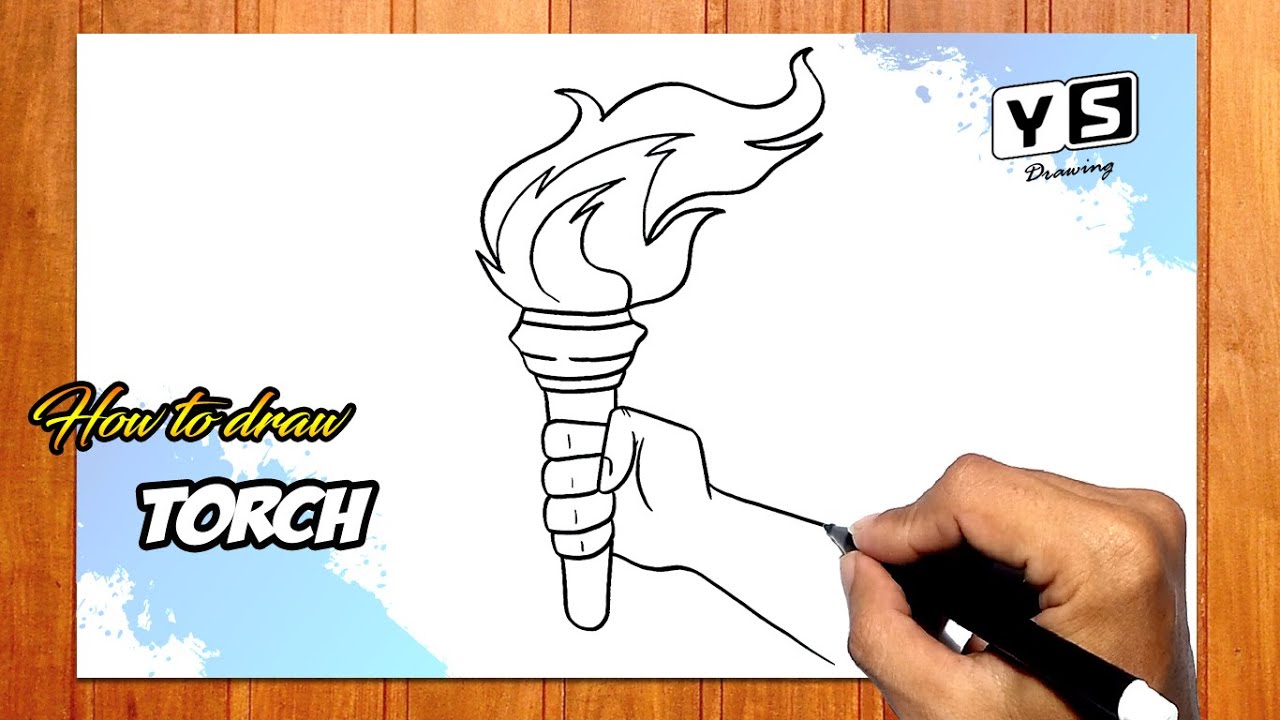 How to draw Torch - YouTube