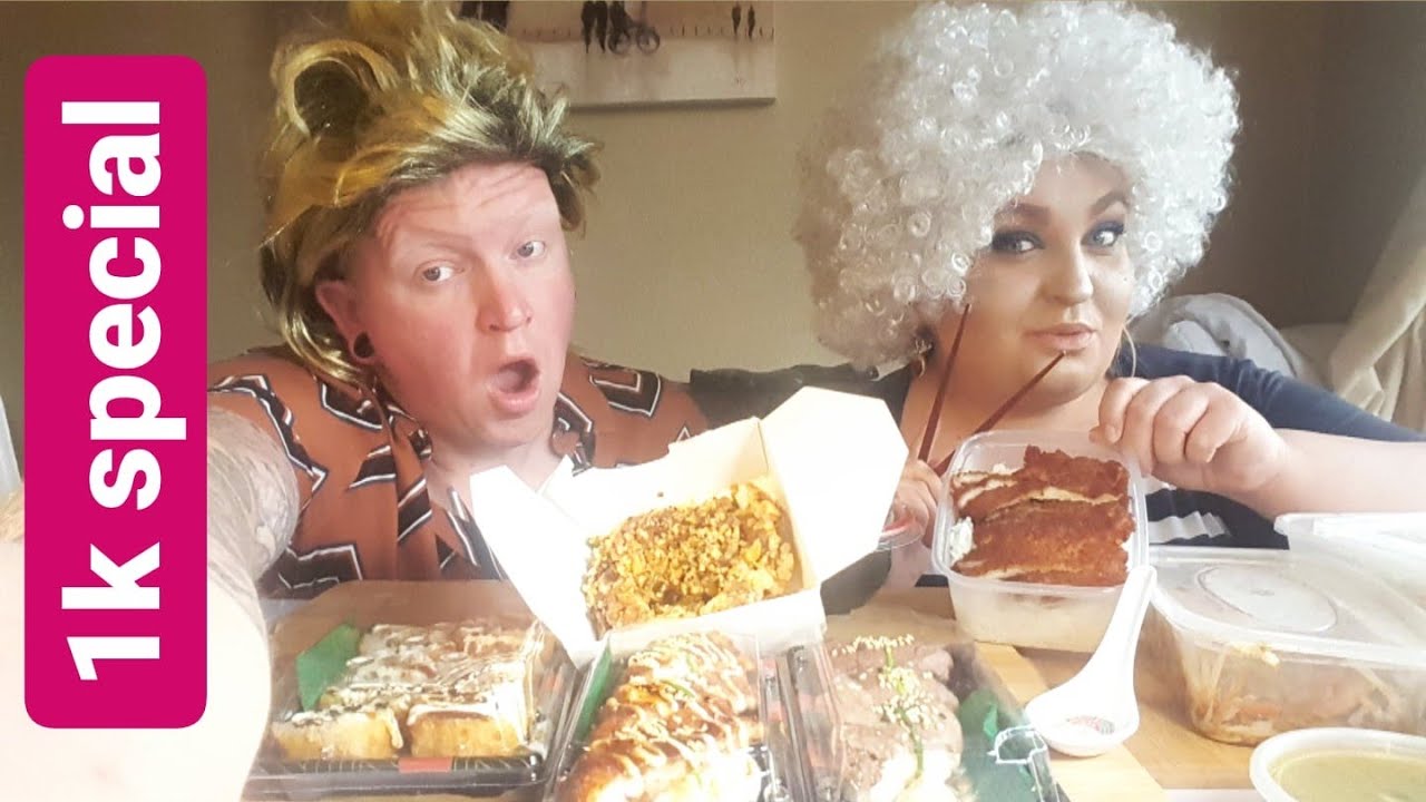 #mukbang SANDY+SHANDY'S 1ST DATE MUKBANG/Japanese takeout- sushi,crab ...