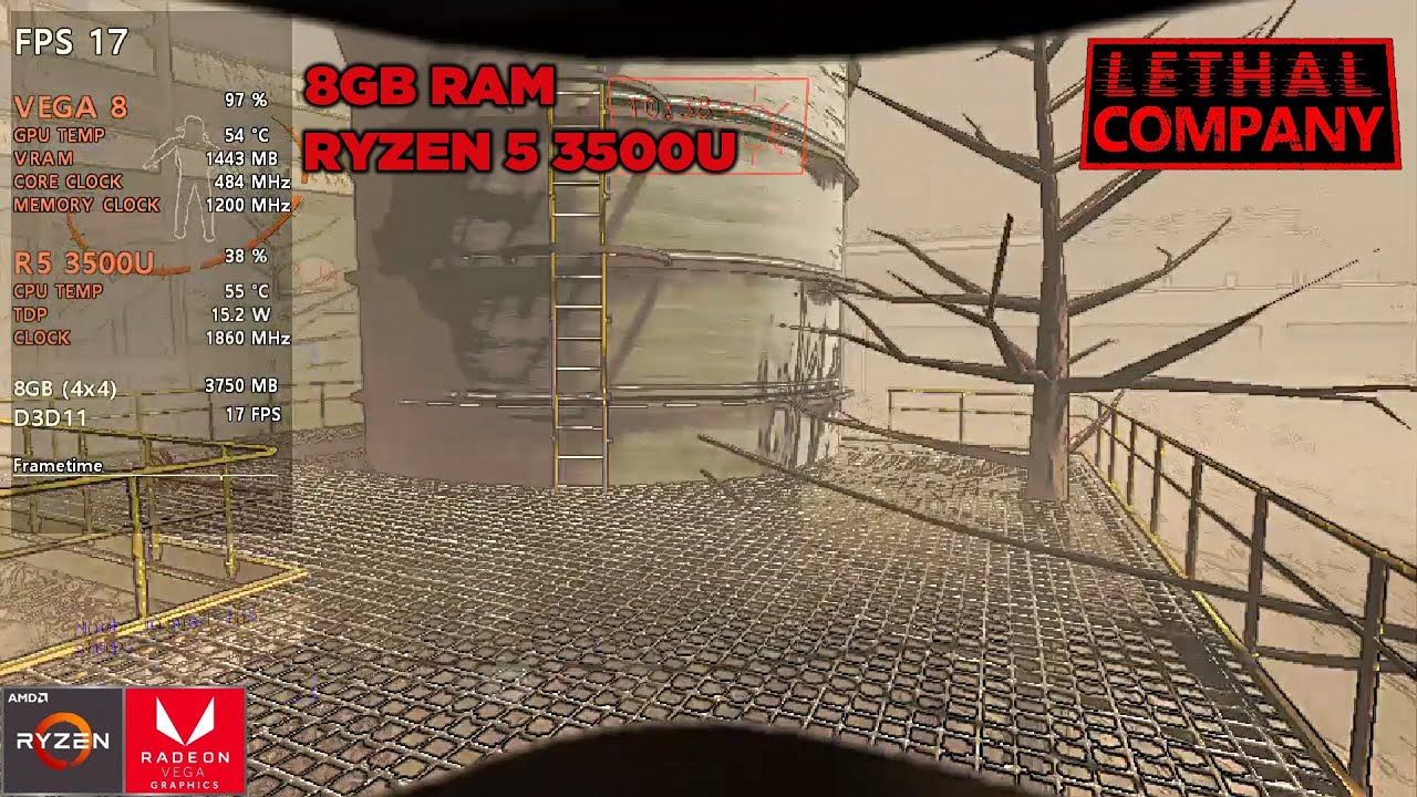 Lethal Company - RYZEN 5 3500U - 8GB RAM - VEGA 8 - Benchmark - YouTube