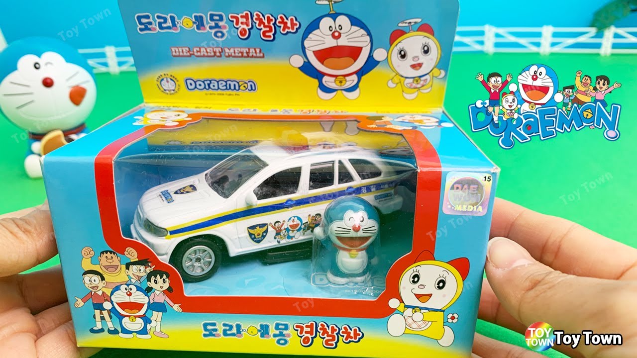 DORAEMON Toys with Police Car for kidsドラえもん 도라에몽 경찰차 피규어 자동차 - YouTube