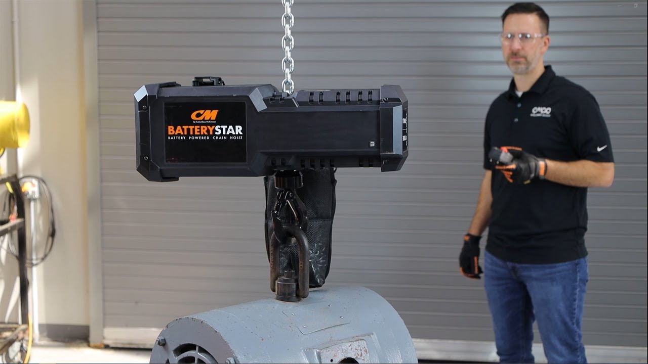 CM® BatteryStar™ Battery Powered Chain Hoist | CMCO - YouTube