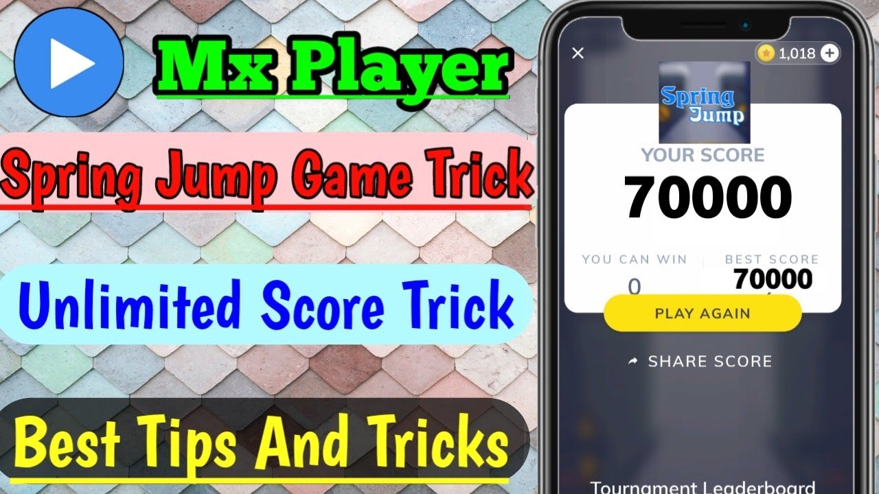 Mx Player Sring Jump Game Trick|Spring Jump Unlimited Score Trick|How ...