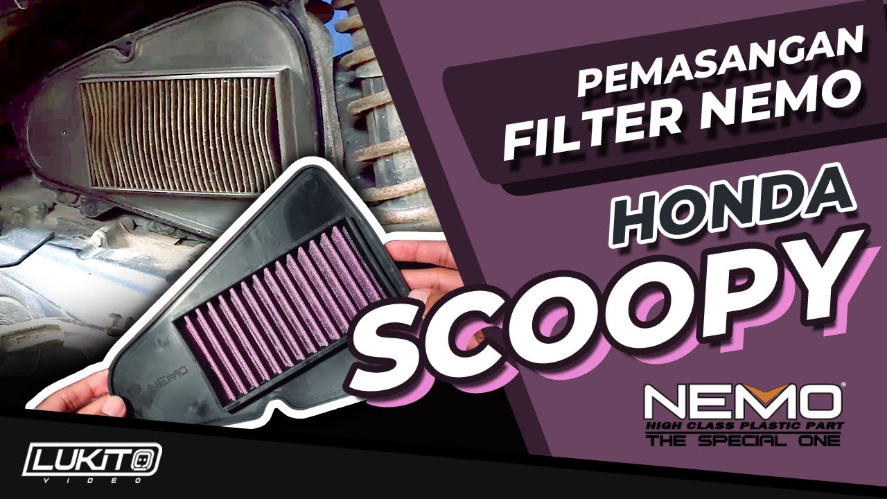 FILTER NEMO HONDA SCOOPY | video pemasangan - YouTube