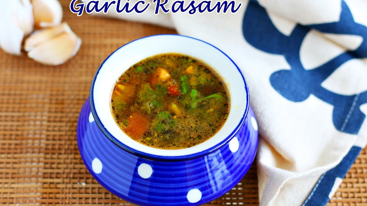 Garlic rasam recipe - Poondu rasam - YouTube