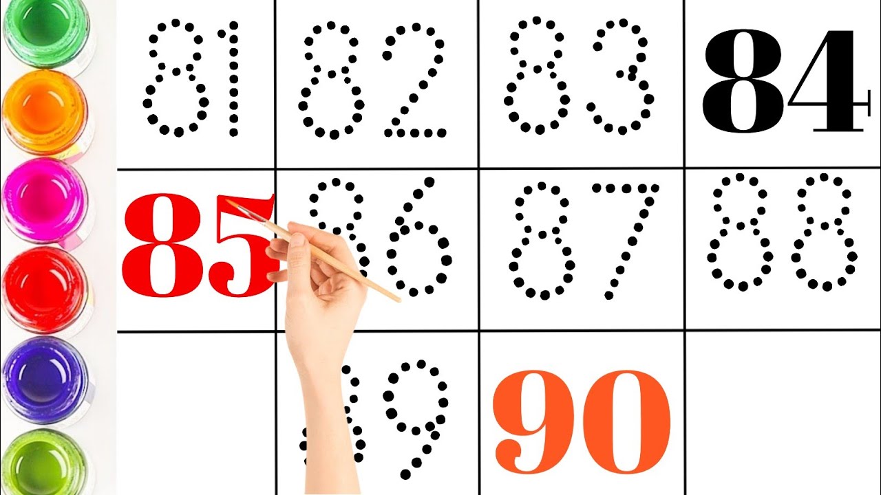 Counting Numbers | write and read numbers | 123 learning for kids | 81 ...