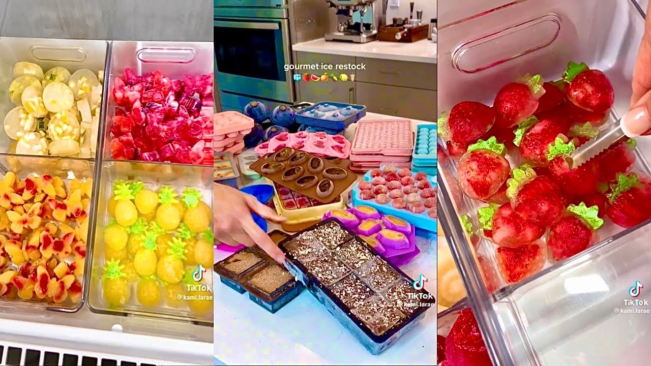 Satisfying ASMR Ice drawer restock 🍋🍓 - YouTube