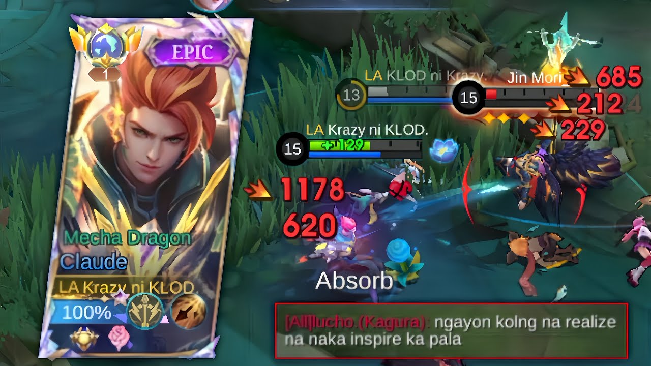 CLAUDE INSPIRE! BEST BATTLE SPELL FOR LATE GAME CLAUDE! - YouTube