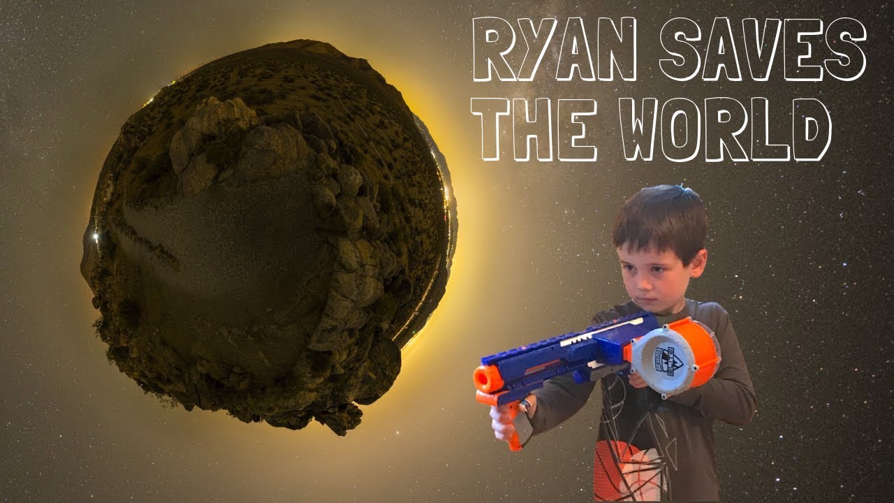 Nerf blaster: Ryan saves the world from a meteor attack! - YouTube