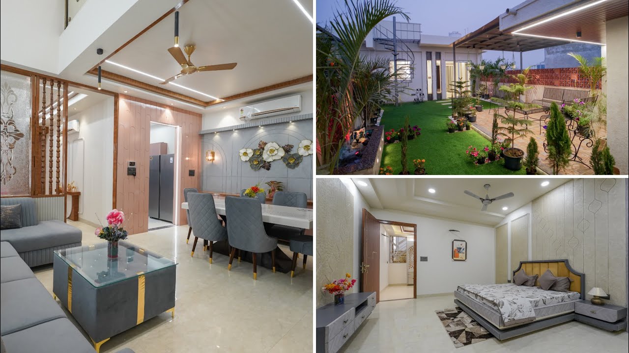 Inside Tour Of 155 Gaj Luxurious Kothi With HomeTheatre & Beautiful ...