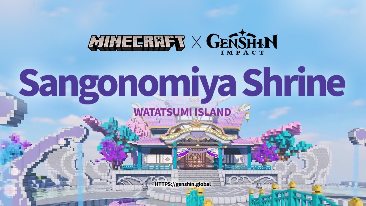 【Genshin x Minecraft】Genshin Fan Spent 16 Days to Rebuild Sangomiya ...