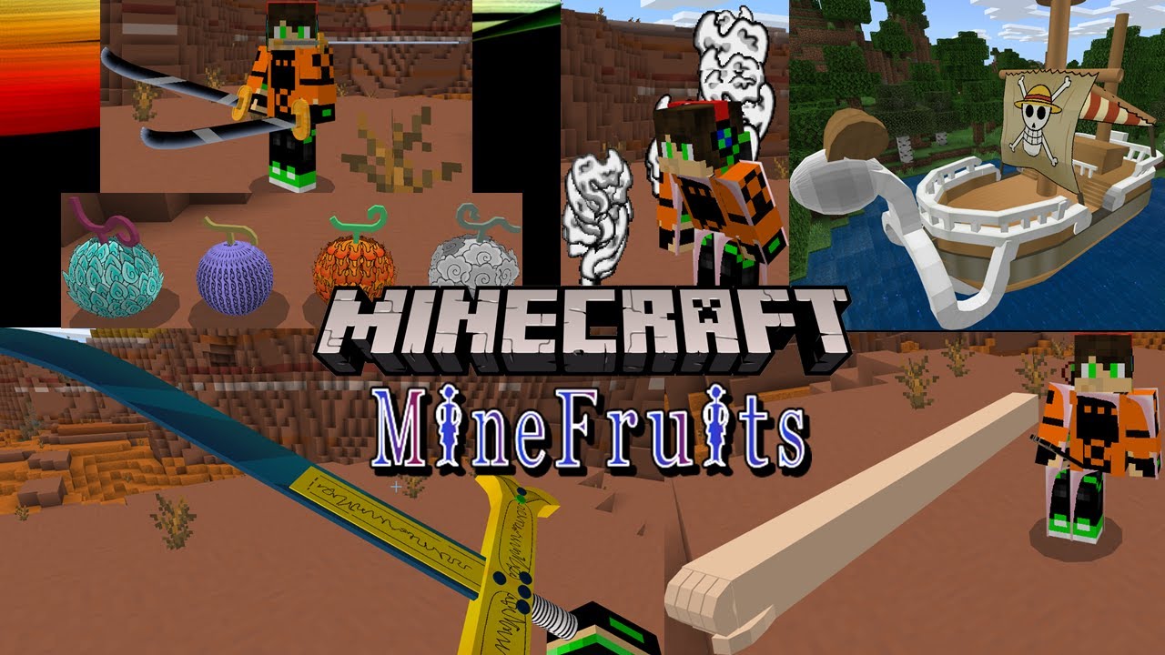 *AMAZING* Mine Fruits Mod! 3D weapons, Gum Gum, 3D Mobs... (Minecraft ...