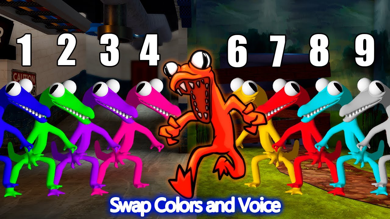 Orange Swap Colors and Voice Rainbow Friends All Phases | Friday Night ...