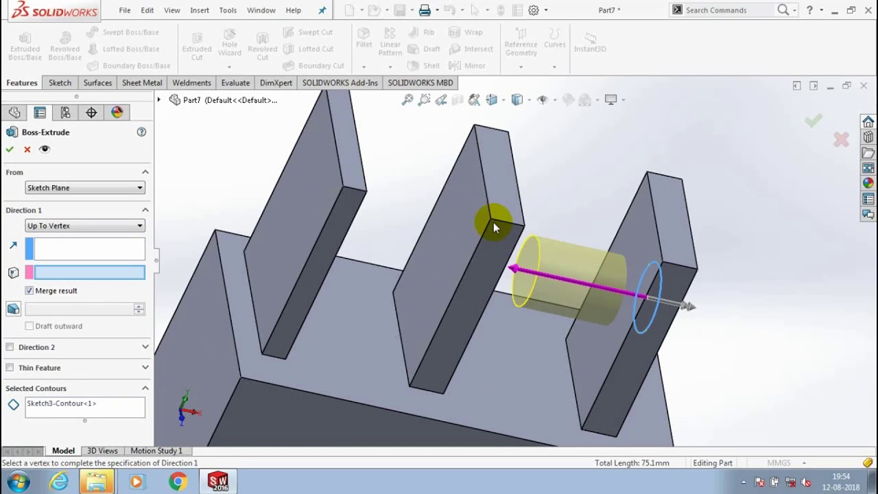 Extrusion Exercise | SOLIDWORKS - YouTube