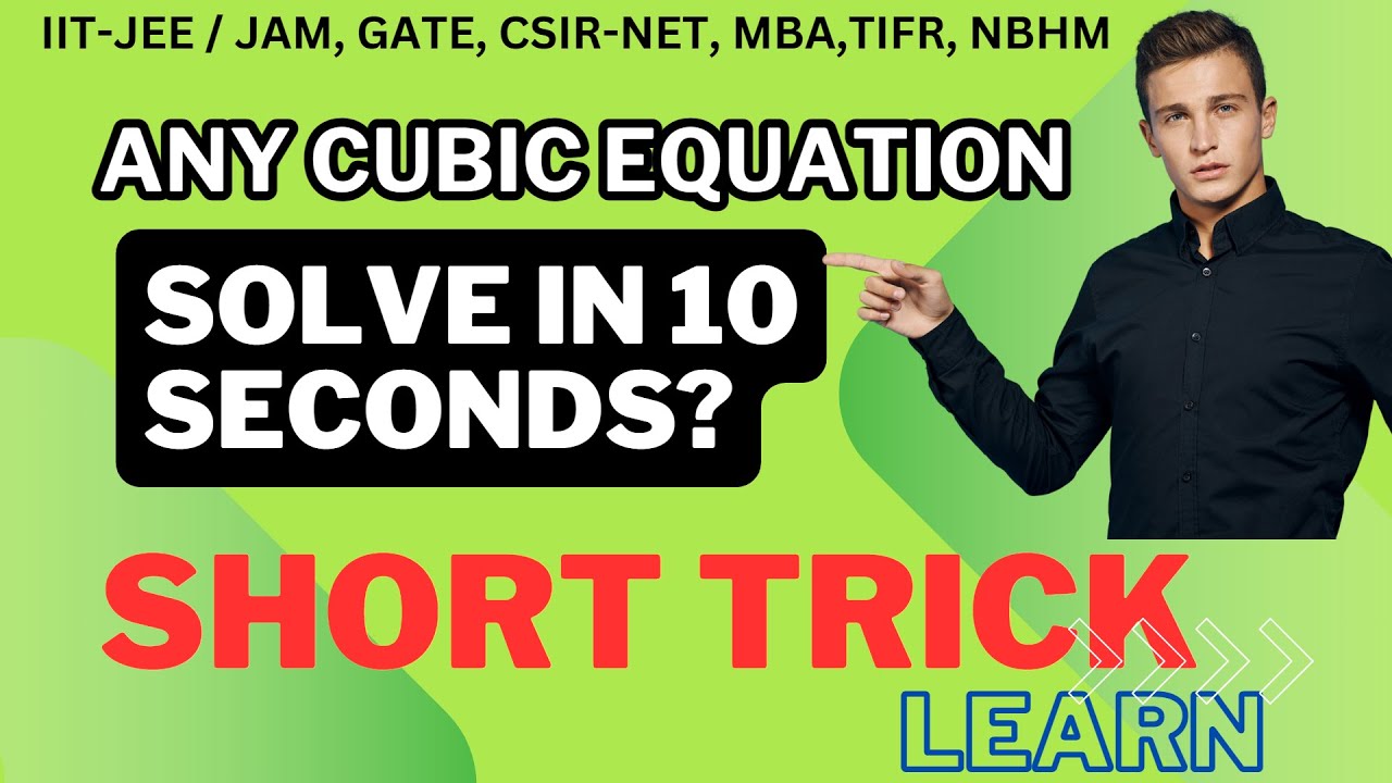 Cubic equation factorization shortcut | solving cubic equation in 10 ...