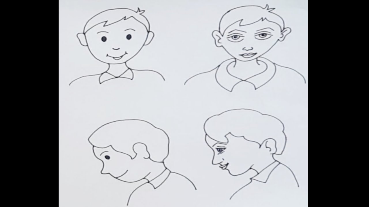 Simple Faces | Faces With Detailing |Drawing - YouTube