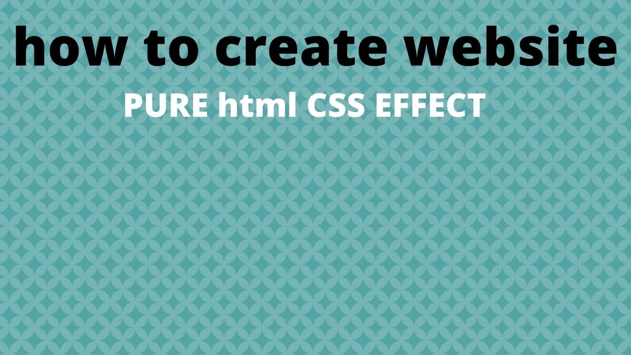 How To Create A Website Using HTML And CSS Step By Step Website ...