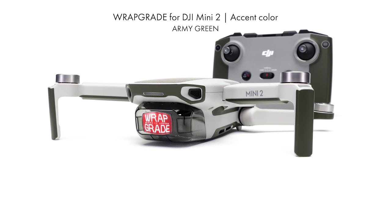 Wrapgrade for DJI Mini 2 Accent color | ARMY GREEN - YouTube