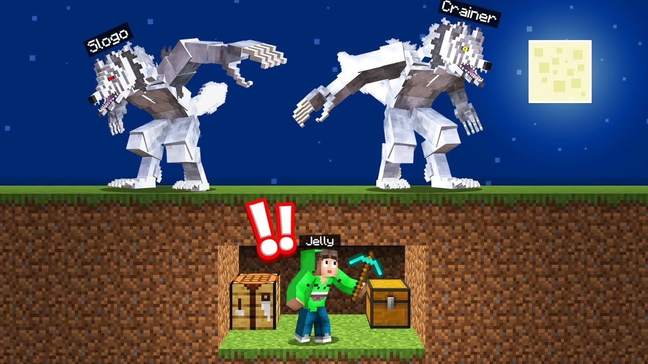 WEREWOLVES vs. Speedrunner in MINECRAFT! (Speedrunner vs. Hunters ...