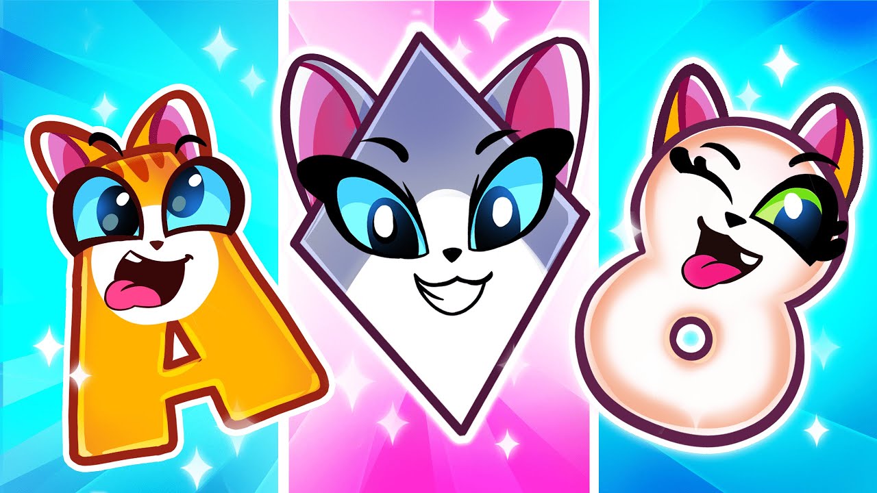 Learn Alphabet With Super Kittens🍎Funny Kid's Cartoon with Cats🌟 Purr ...