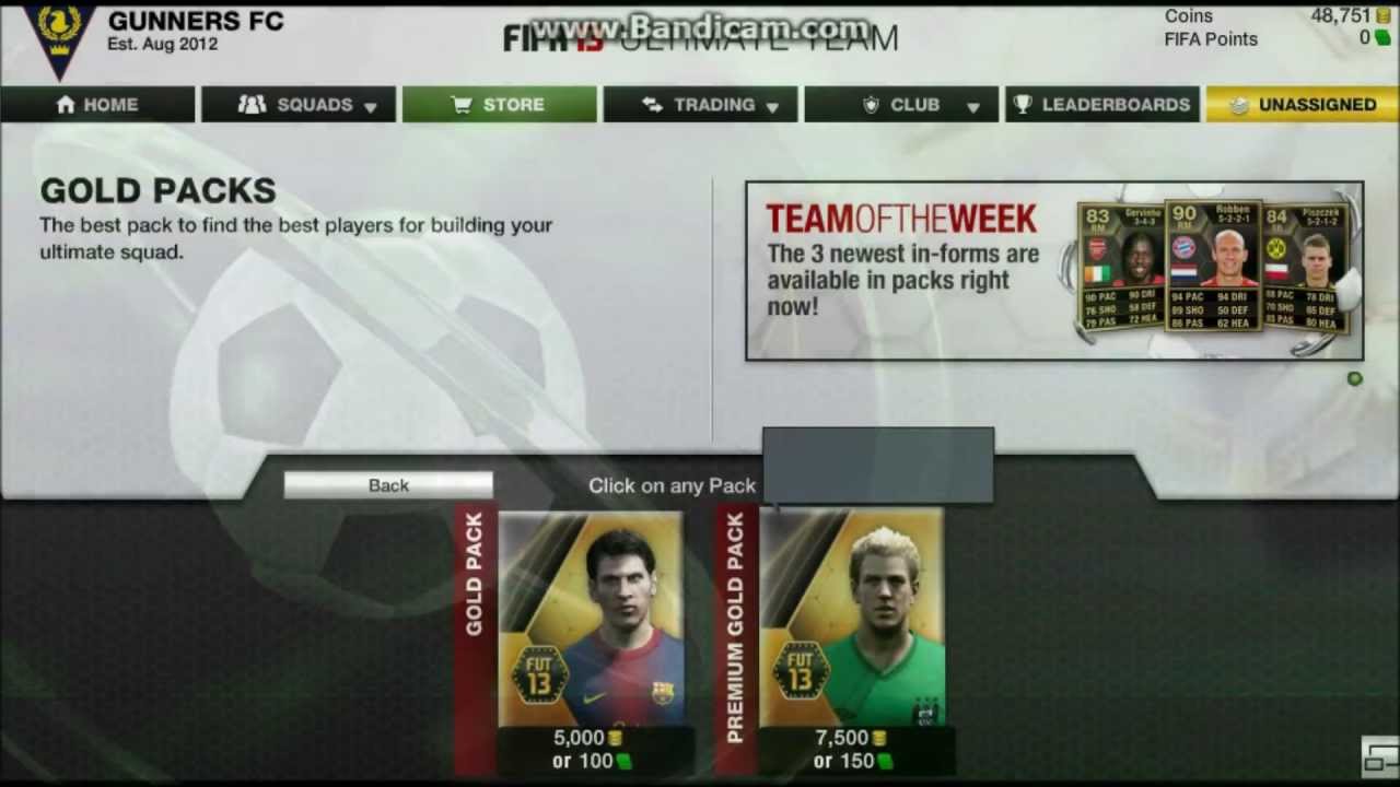 FIFA 13 - Ultimate Team | PACK OPENING #5 | [ HD ] - YouTube