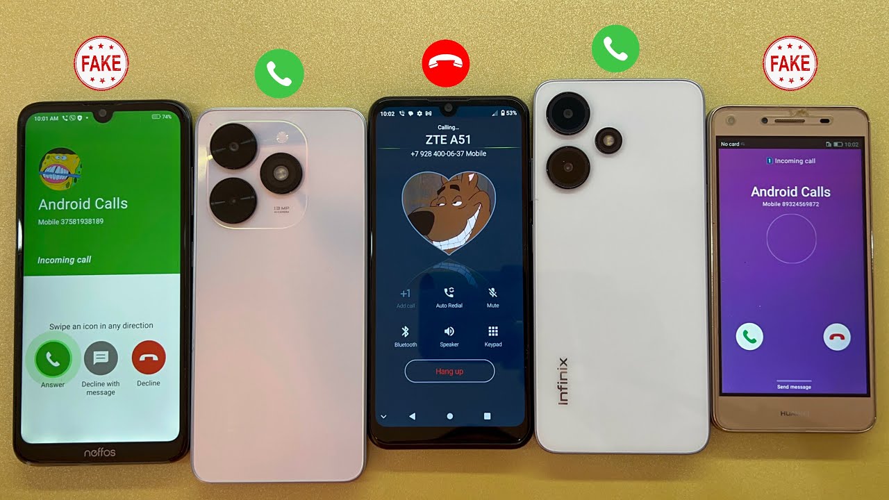 Incoming+Outgoing+FAKE CALLS on TECNO GO Vs Infinix Hot 30i / ZTE A51 ...