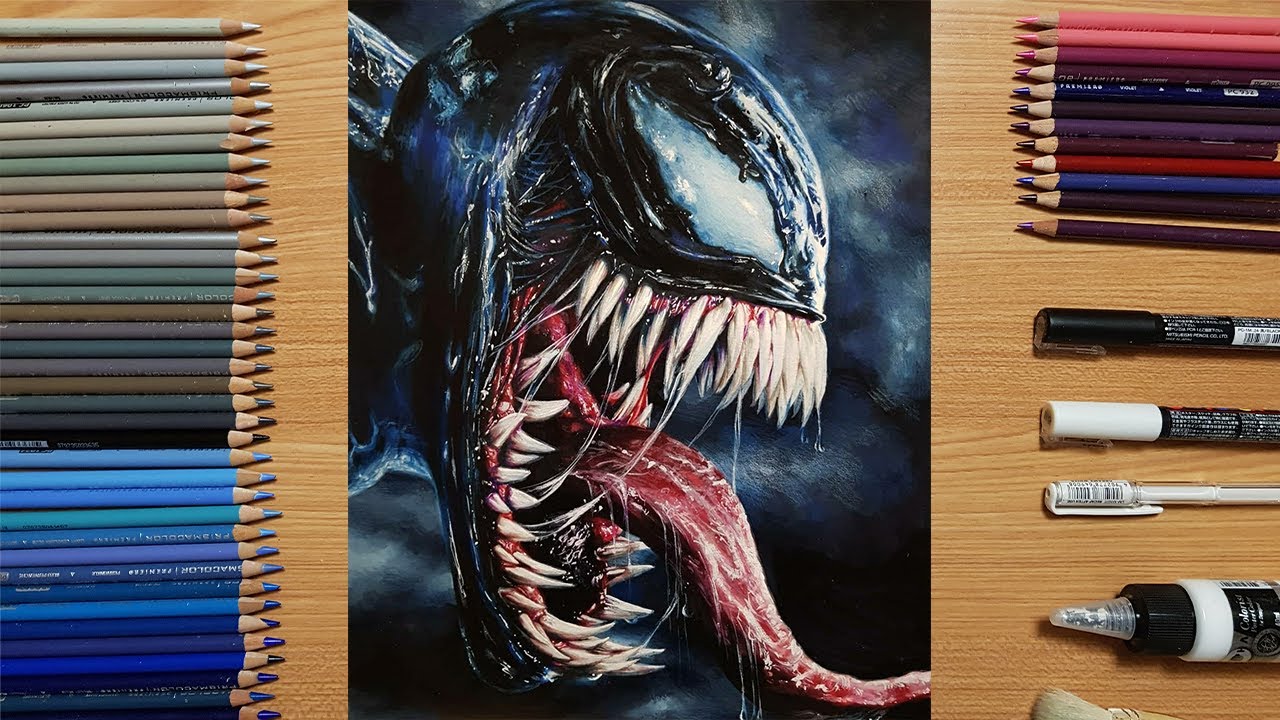 Drawing Venom / 베놈 그리기 - YouTube