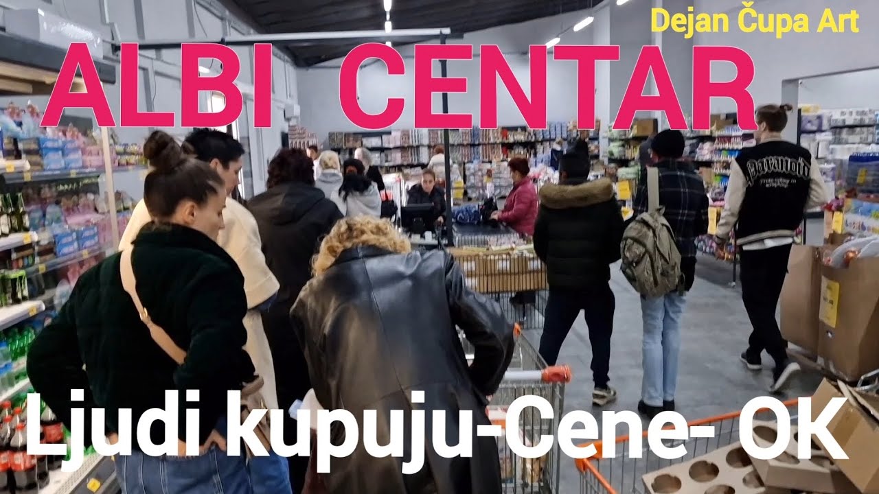 ALBI CENTAR-Novi Market Ušao sam-Oko mene mnogo kupaca-Veliki izbor ...