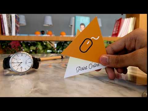 Triangle business card - PrintOnline.ae