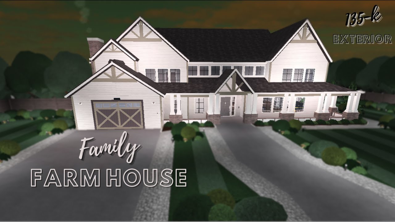 Big Family Farm House In Bloxburg (Exterior) 135k - YouTube