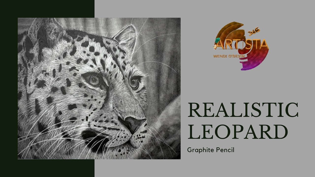 Realistic Leopard in Graphite - YouTube