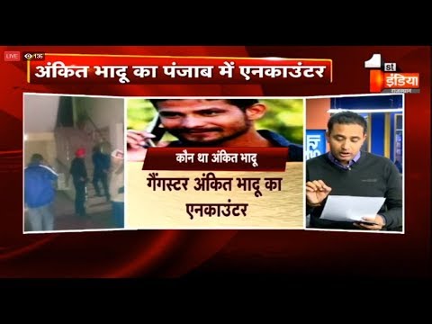 Encounter Live: गैंगस्टर Ankit Bhadu के एनकाउंटर की लाइव तस्वीरें - YouTube