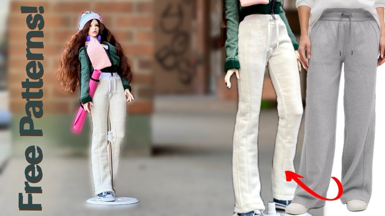Chic in Miniature: Sewing Luxe Lululemon inspired PANTS for BJD dolls ...