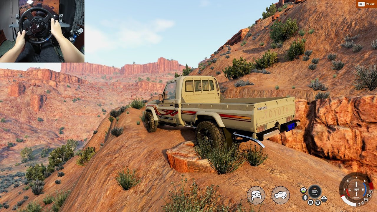 Toyota Land Cruiser J79 Offroad BeamNG.drive - Thrustmaster T300 - YouTube