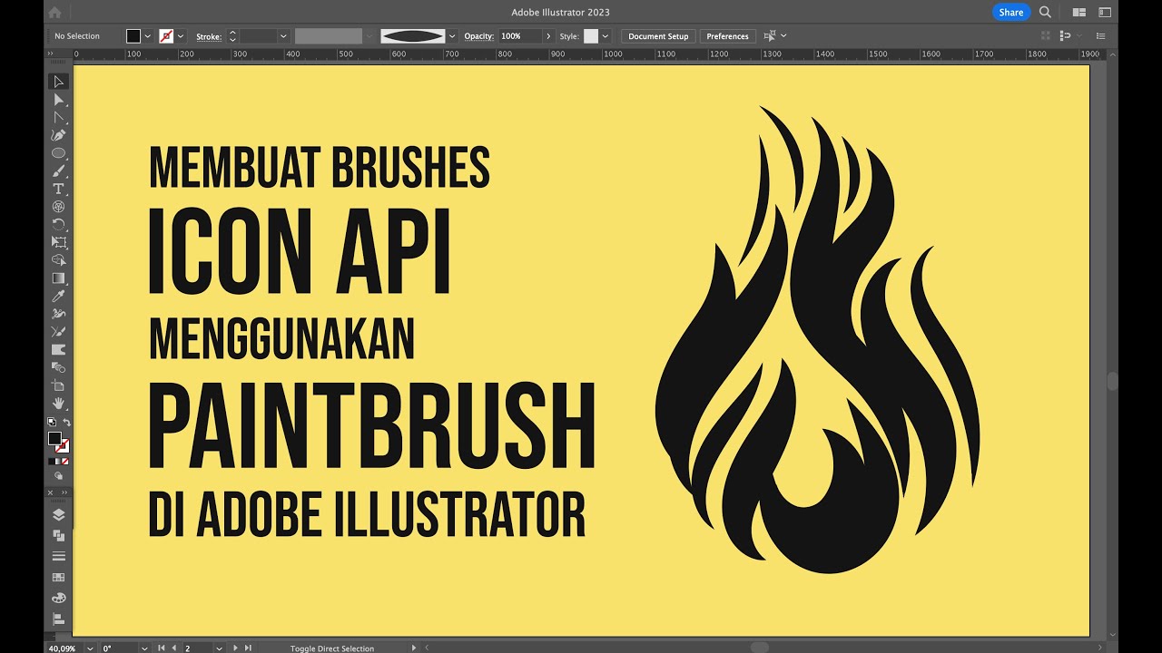Tips Buat Brushes & Icon Api Di Adobe Illustrator - YouTube