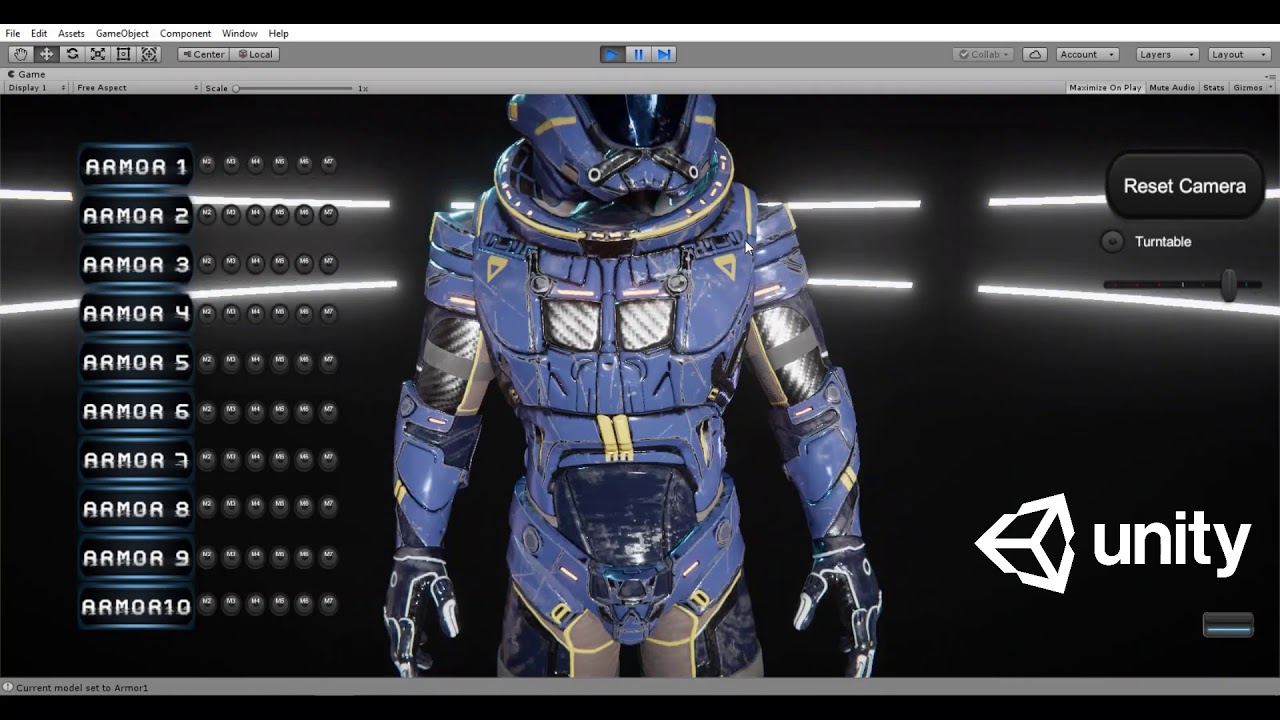 Sci-Fi Armor 7 Unity - YouTube
