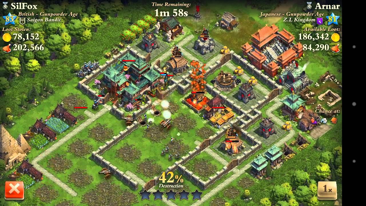 Dominations - Gunpowder age raid/loot/attack - YouTube