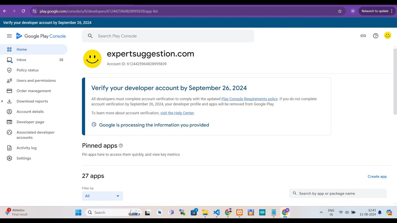How to Verify Your Developer Account by September 26, 2024 | Google ...