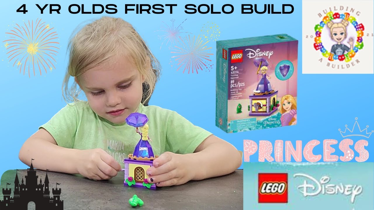 Tiki's (4 yr old) First Solo Build - Twirling Rapunzel (43214) - YouTube