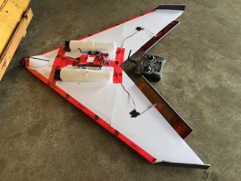 Foam Delta Wing Twin 70mm Engines airplene - YouTube