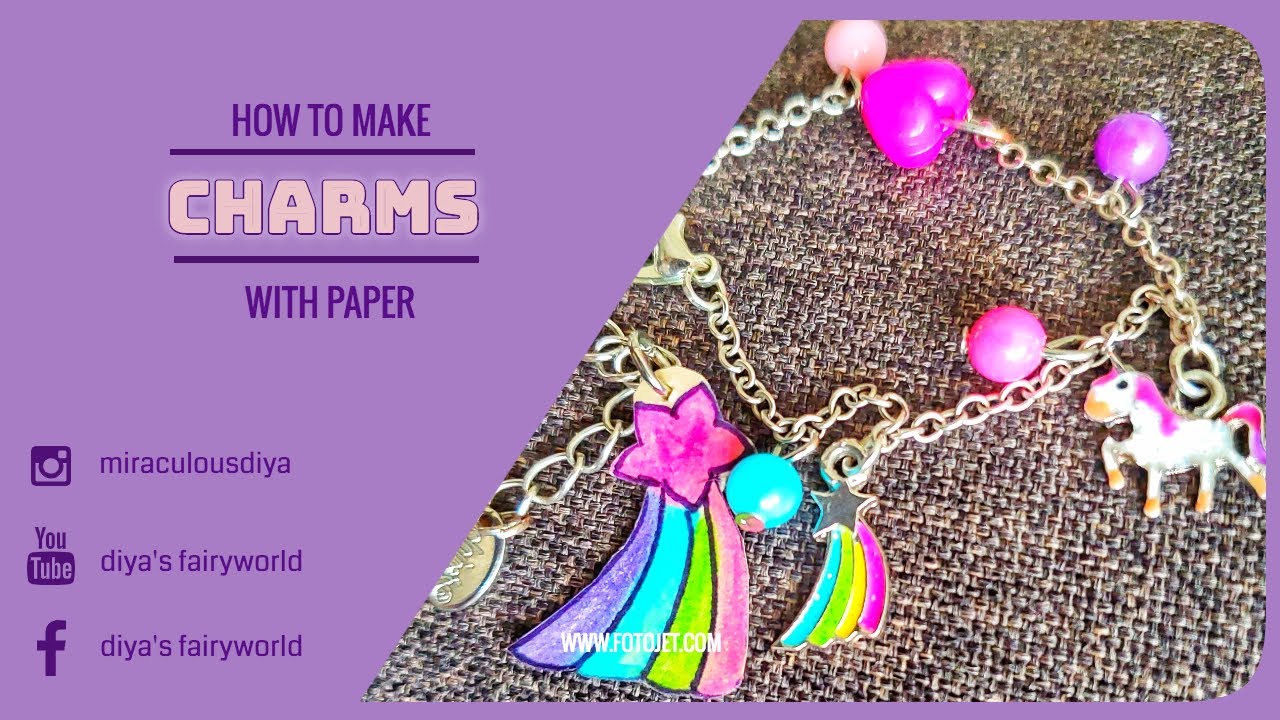 How to make Charms with paper | Kids craft actives | D-fine craft by ...